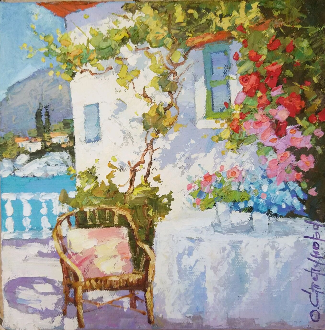 Картина маслом "Под солнцем юга", холст, масло купить в интернет ...