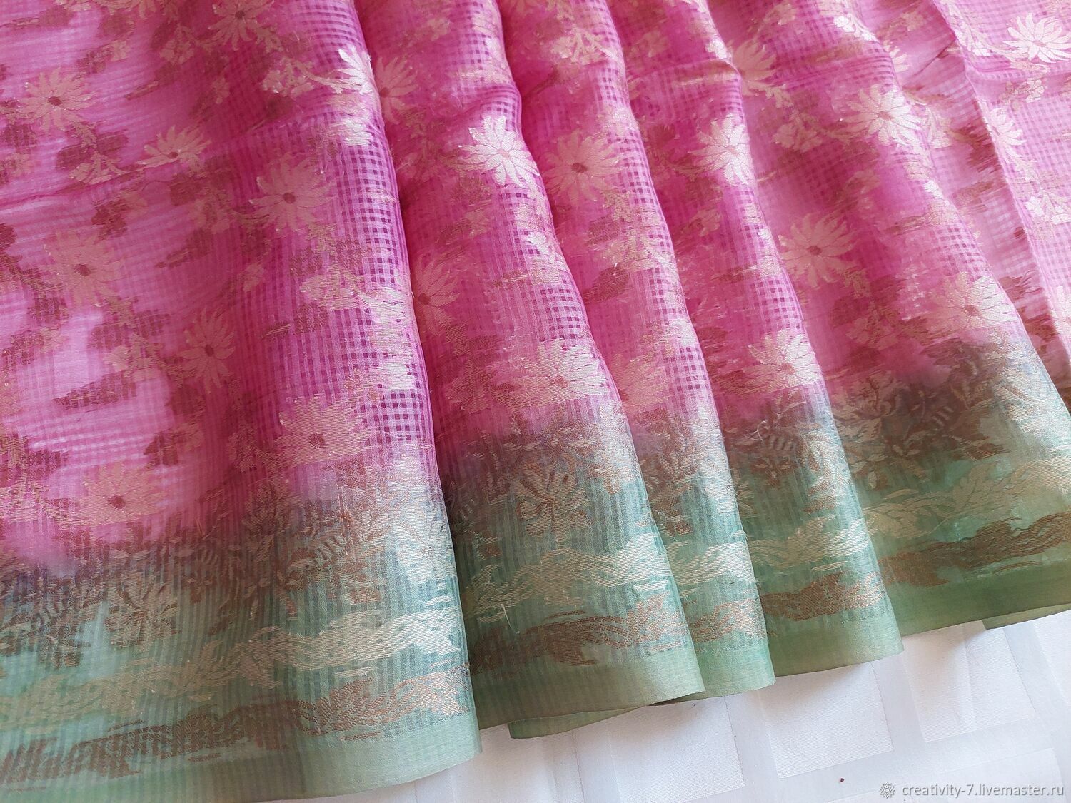 Антикварный натуральный шелк ручного ткачества купить в интернет ...