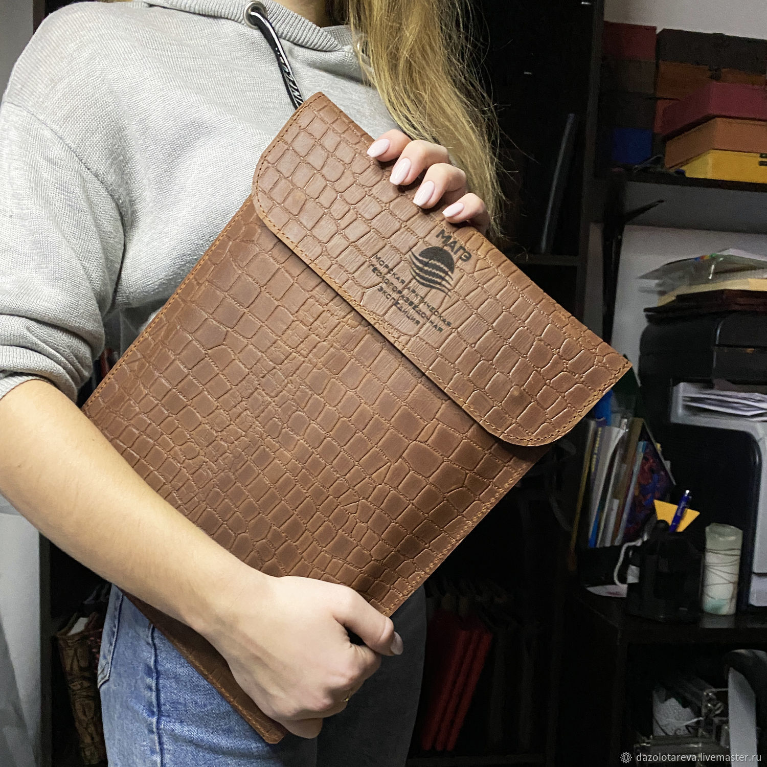 Кожаный чехол для ноутбука Macbook/папка для документов в интернет ...