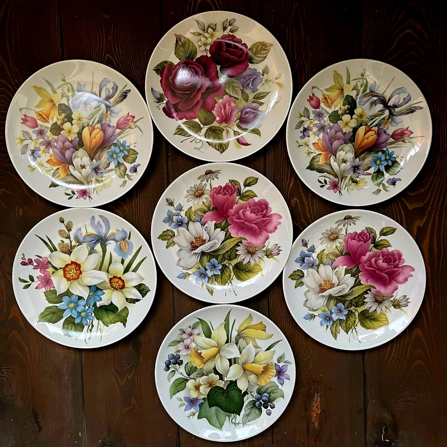 Винтаж: Настенные тарелки "Цветы". Kaiser. 20 см купить в интернет ...
