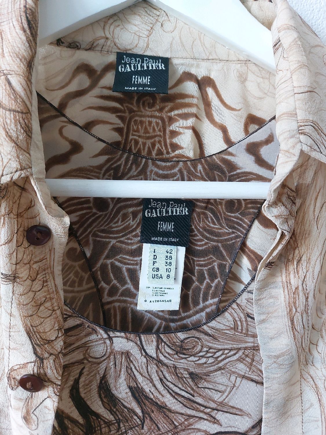 Винтаж: Люкс Jean Paul Gaulter двойка топ блузка винтаж в интернет ...