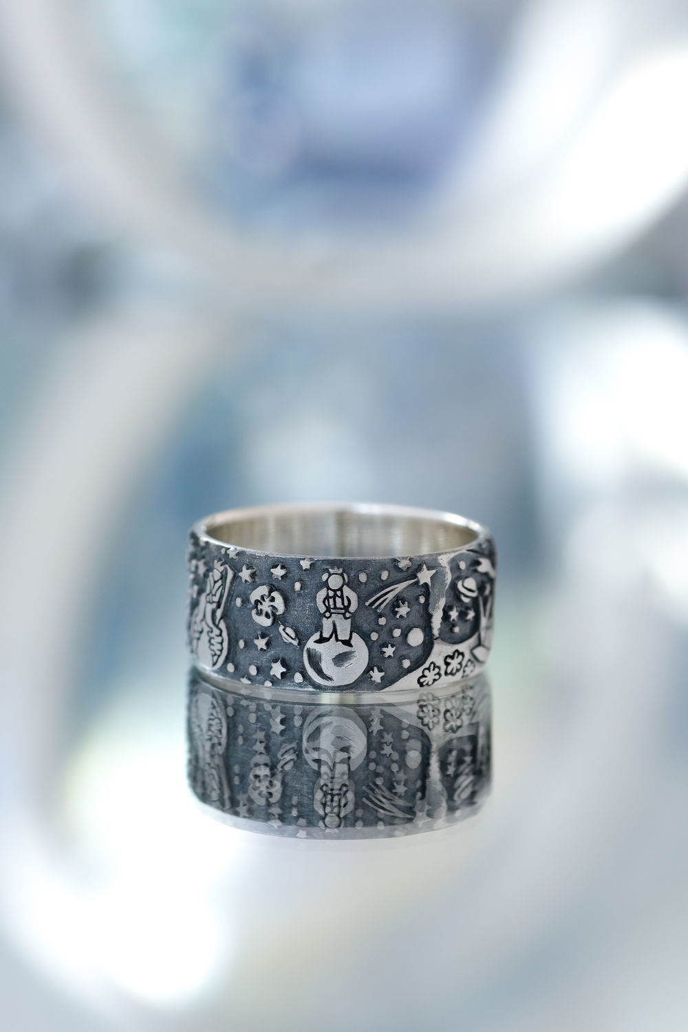 Маленький принц - Серебряное кольцо - Кольцо с гравировкой купить в ...