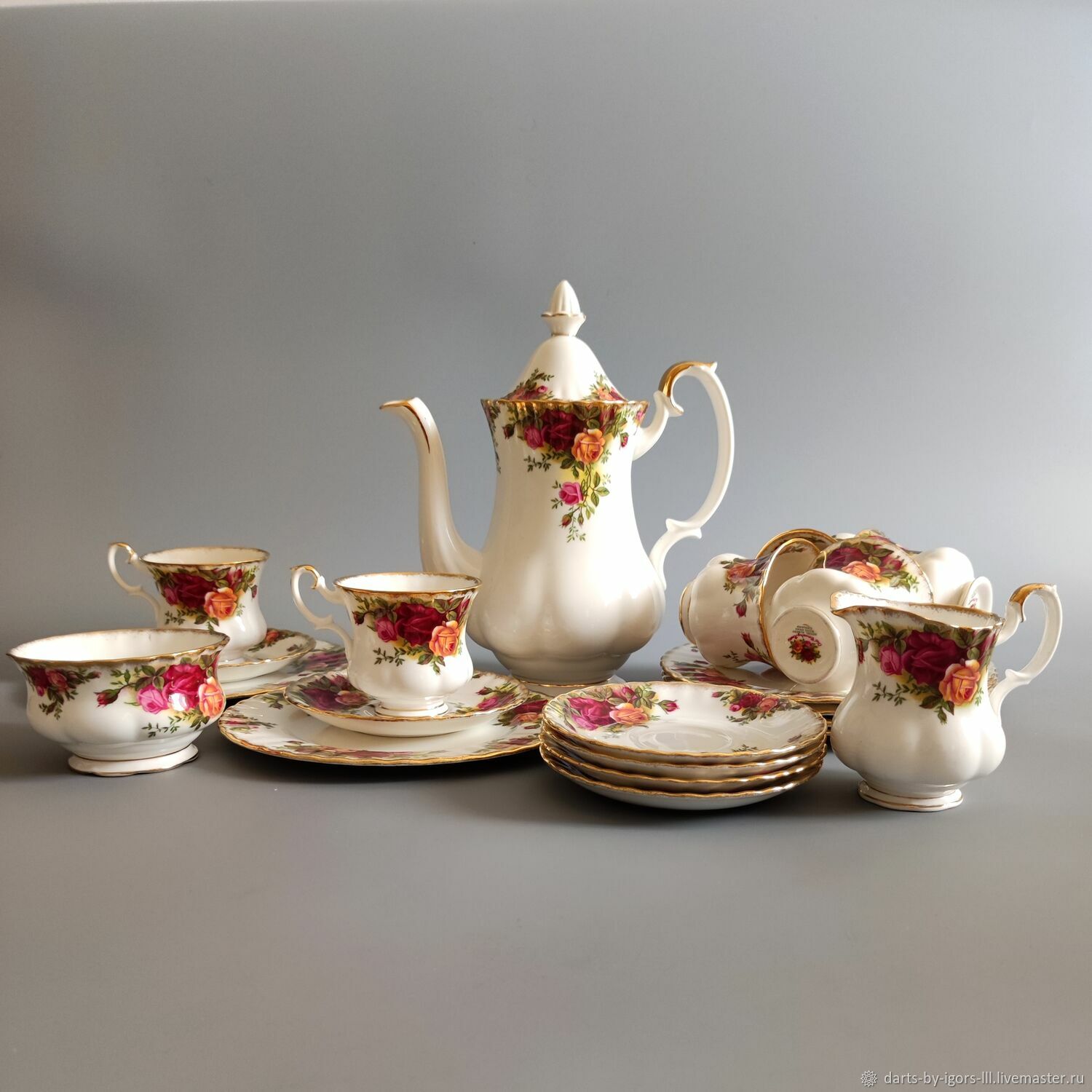Винтаж: Кофейный сервиз "Old Country Rose"Royal Albert, Англия купить в ...