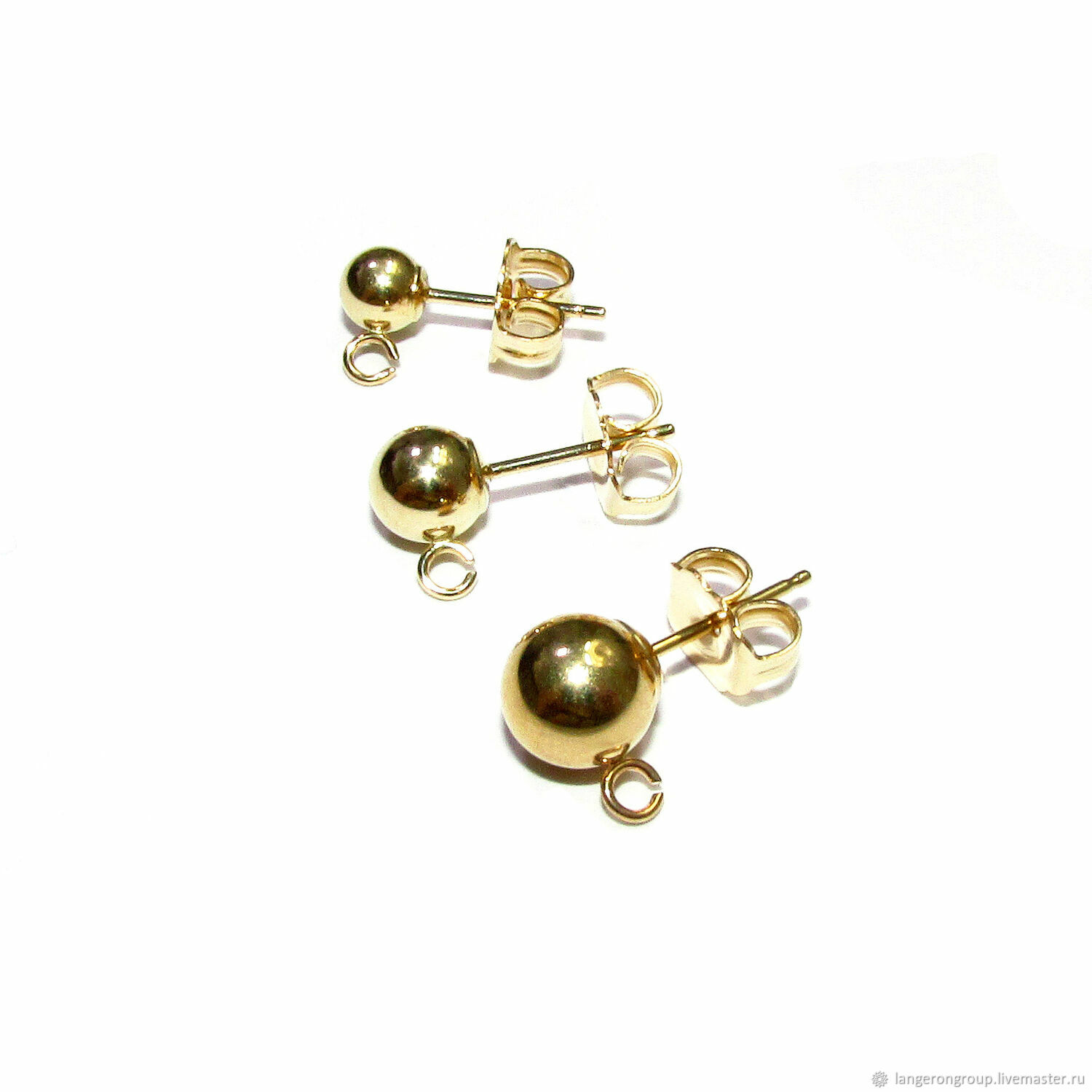 Швензы - пуссеты золотые. Фурнитура золото 585 купить в интернет ...