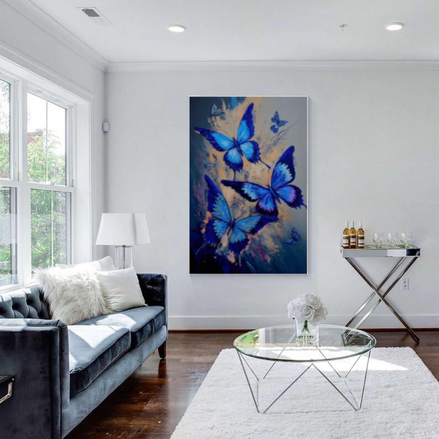 Картина маслом Бабочки Стильные картины маслом для декора интерьера в ...