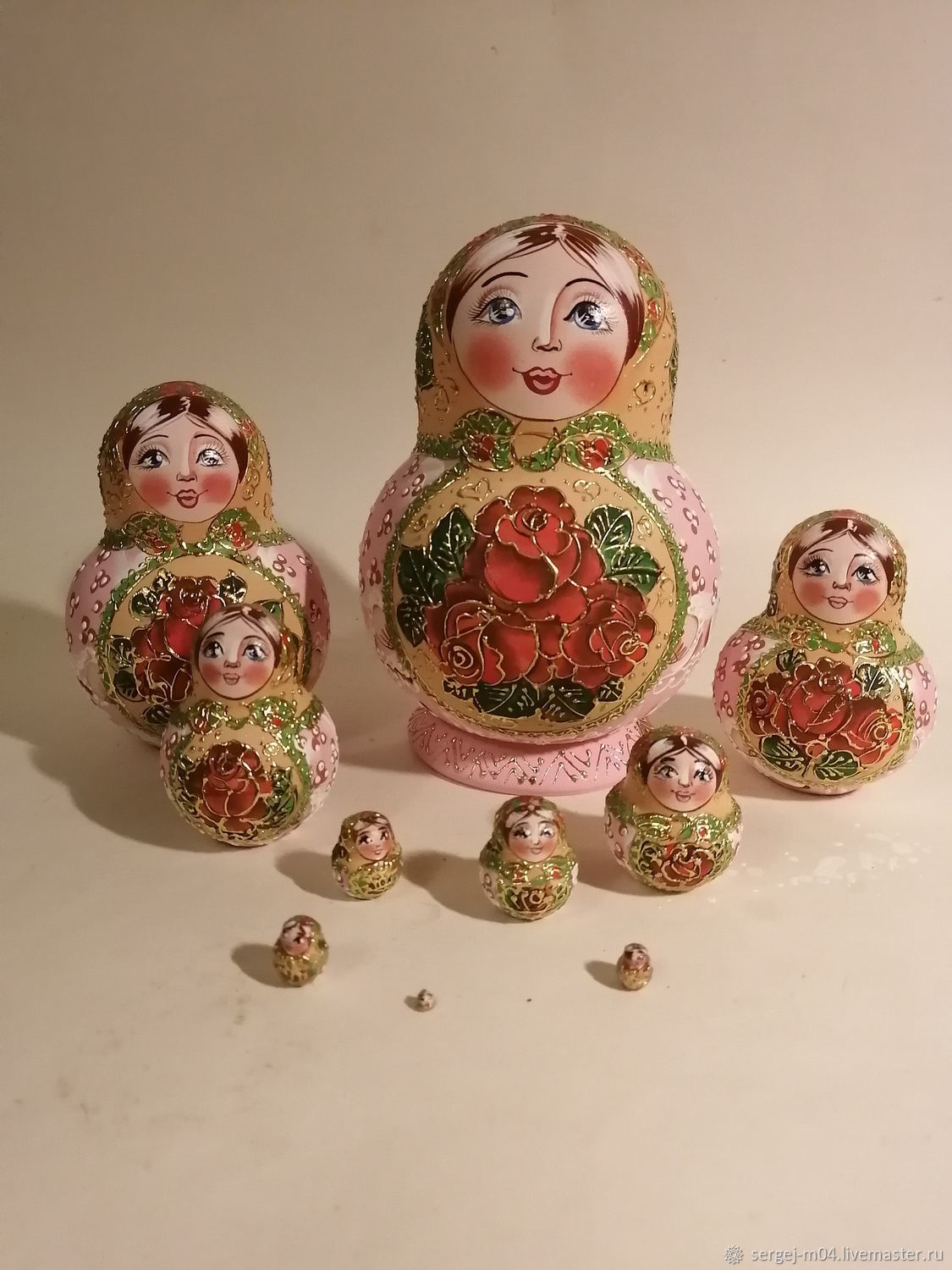 "Любимая" матрёшка 10 местная в интернет-магазине Ярмарка Мастеров по цене 3500 ₽ – Q2KJIRU ...