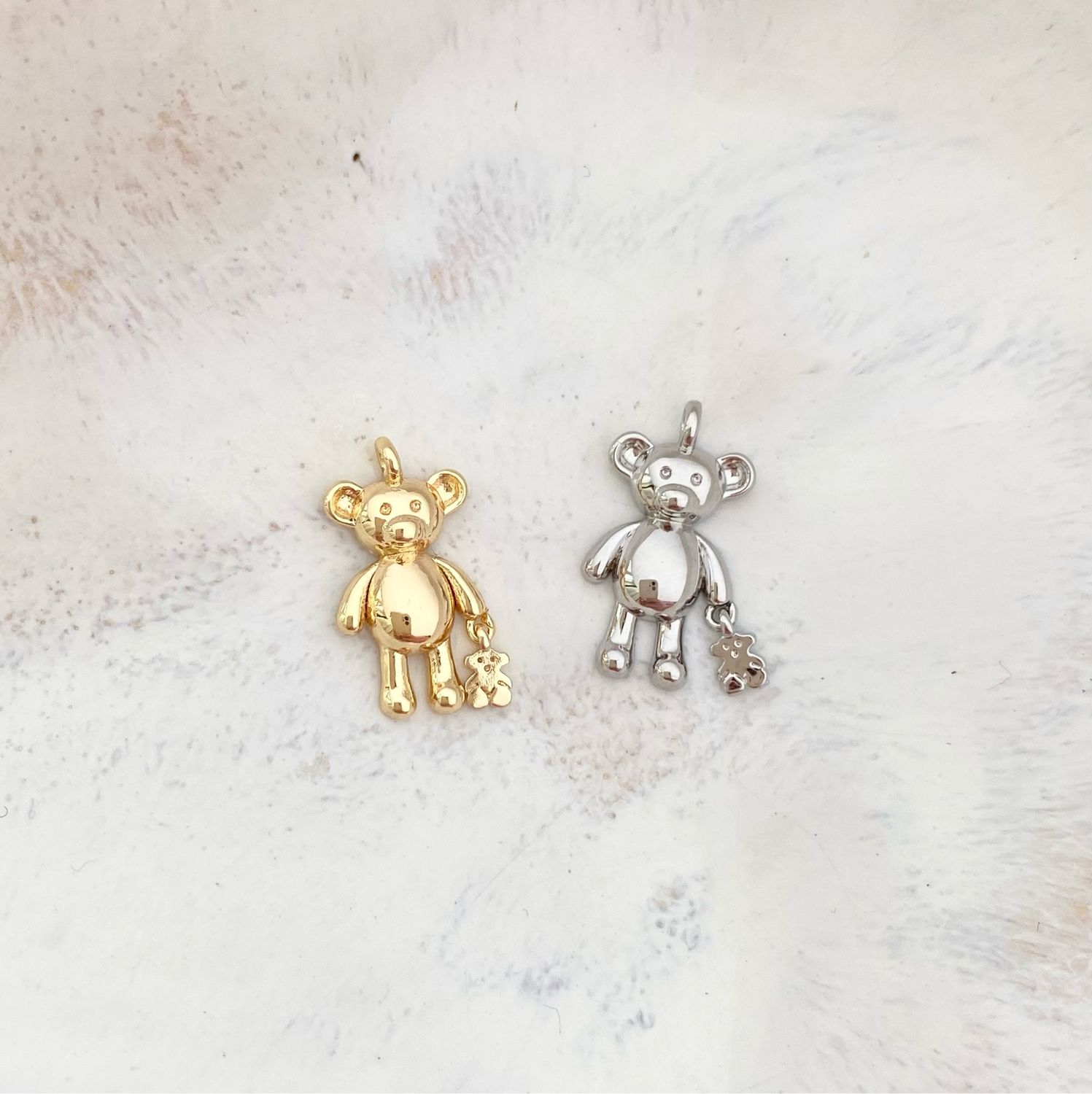 Подвеска Мишка, 14 мм, позолота купить в интернет-магазине Ярмарка ...