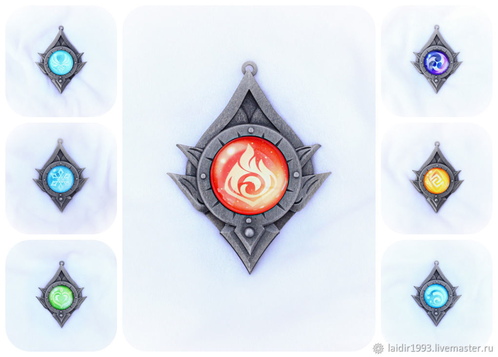 Подвеска Геншин Импакт (Genshin Impact). Глаз Бога Снежная Крио в интернет-магазине Ярмарка ...