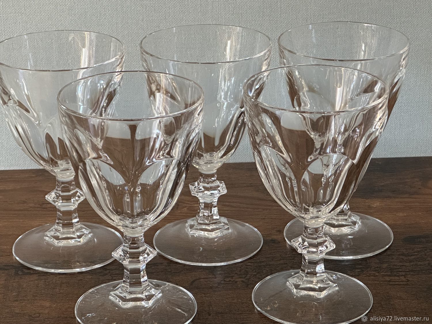 Винтаж: Большие старинные бокалы Cristal d’Arque, модель « Rambouillet ...