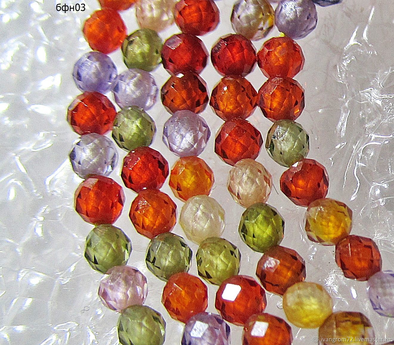 Бусина фианита, граненая, искусственный циркон, бфн03 купить в интернет ...