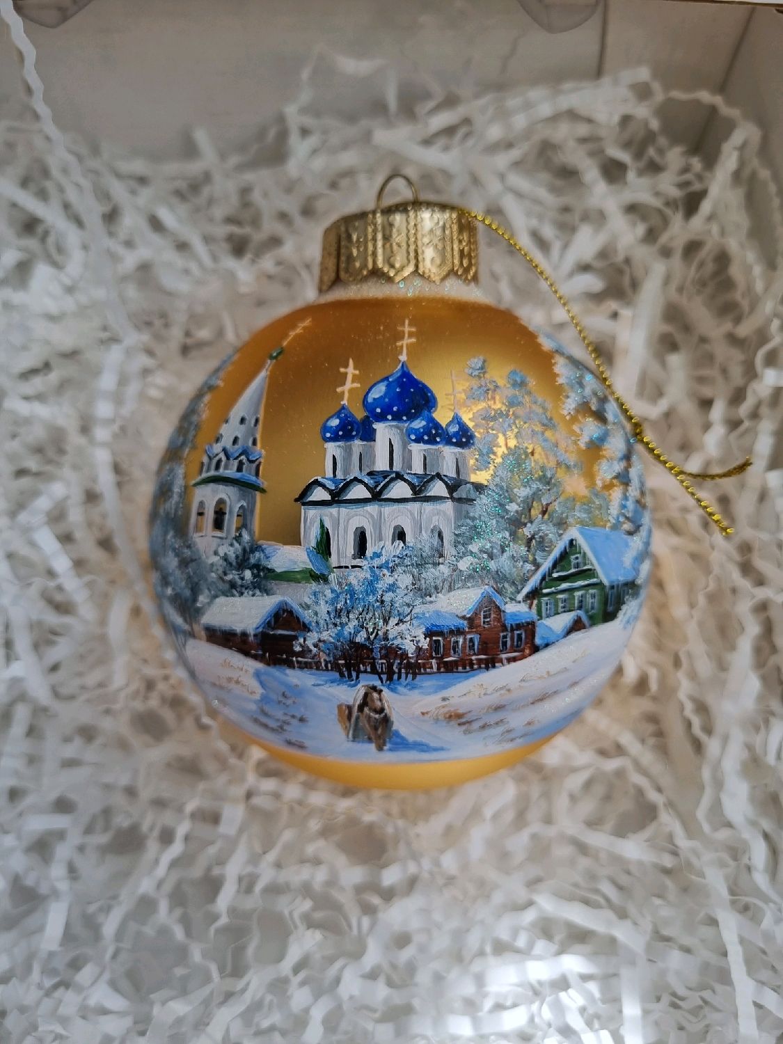 Стеклянный ёлочный шарик в интернет-магазине на Ярмарке Мастеров ...