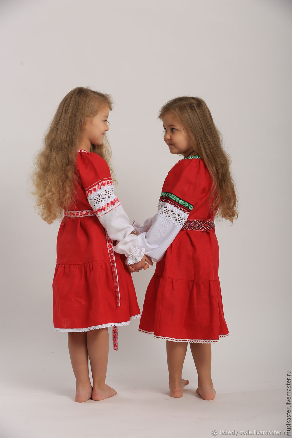 Русское льняное платье для девочки в интернет-магазине Ярмарка Мастеров ...