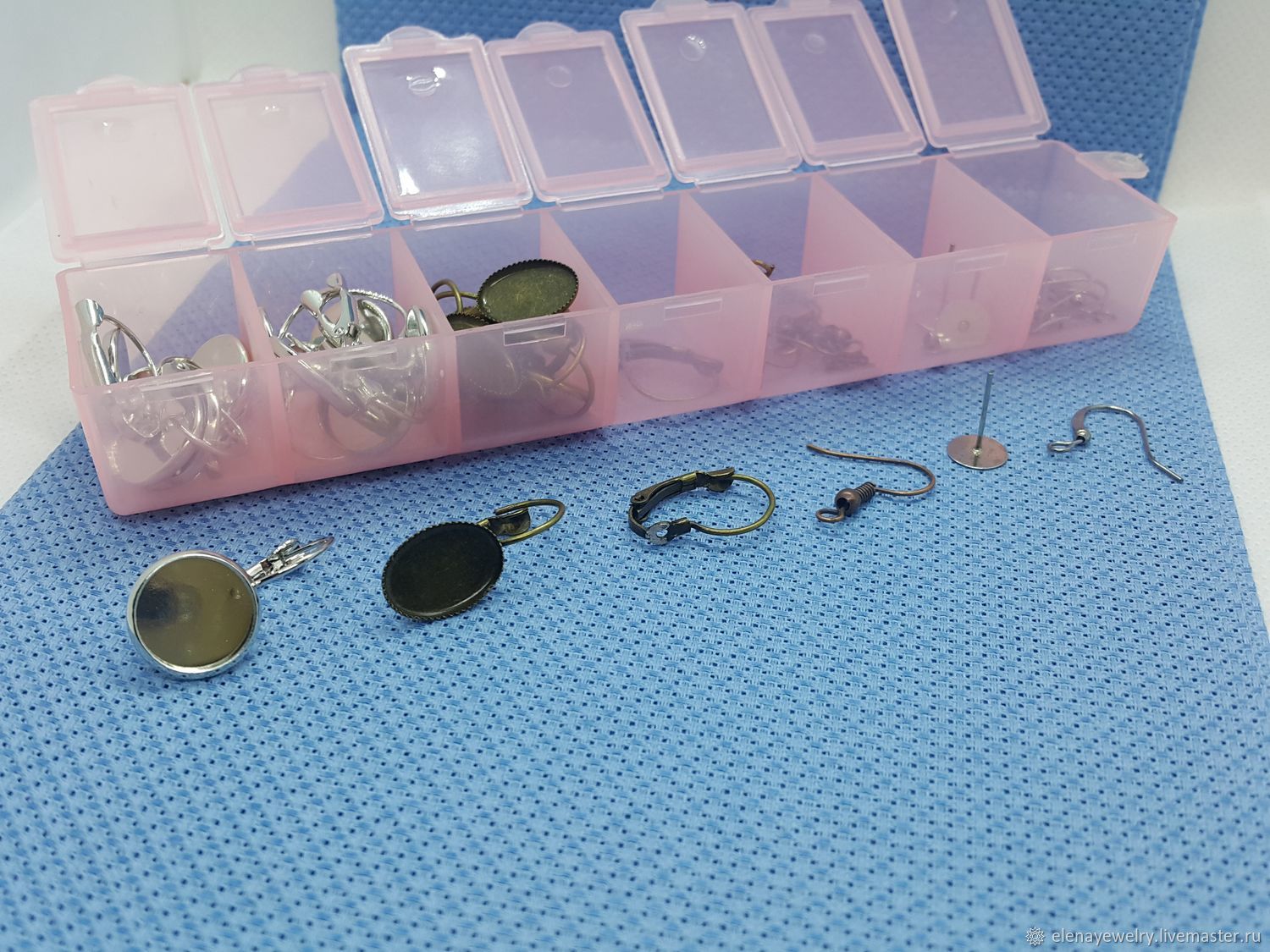 Набор швенз с оправой под кабошон и без. В контейнере купить в интернет ...