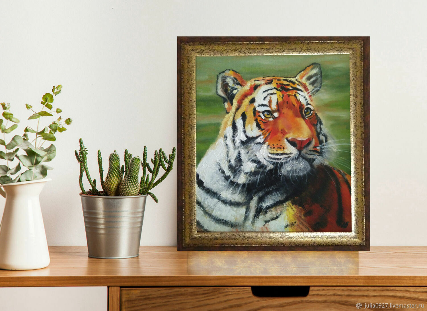 Картина Тигр животные маслом портрет тигра в интернет-магазине Ярмарка ...
