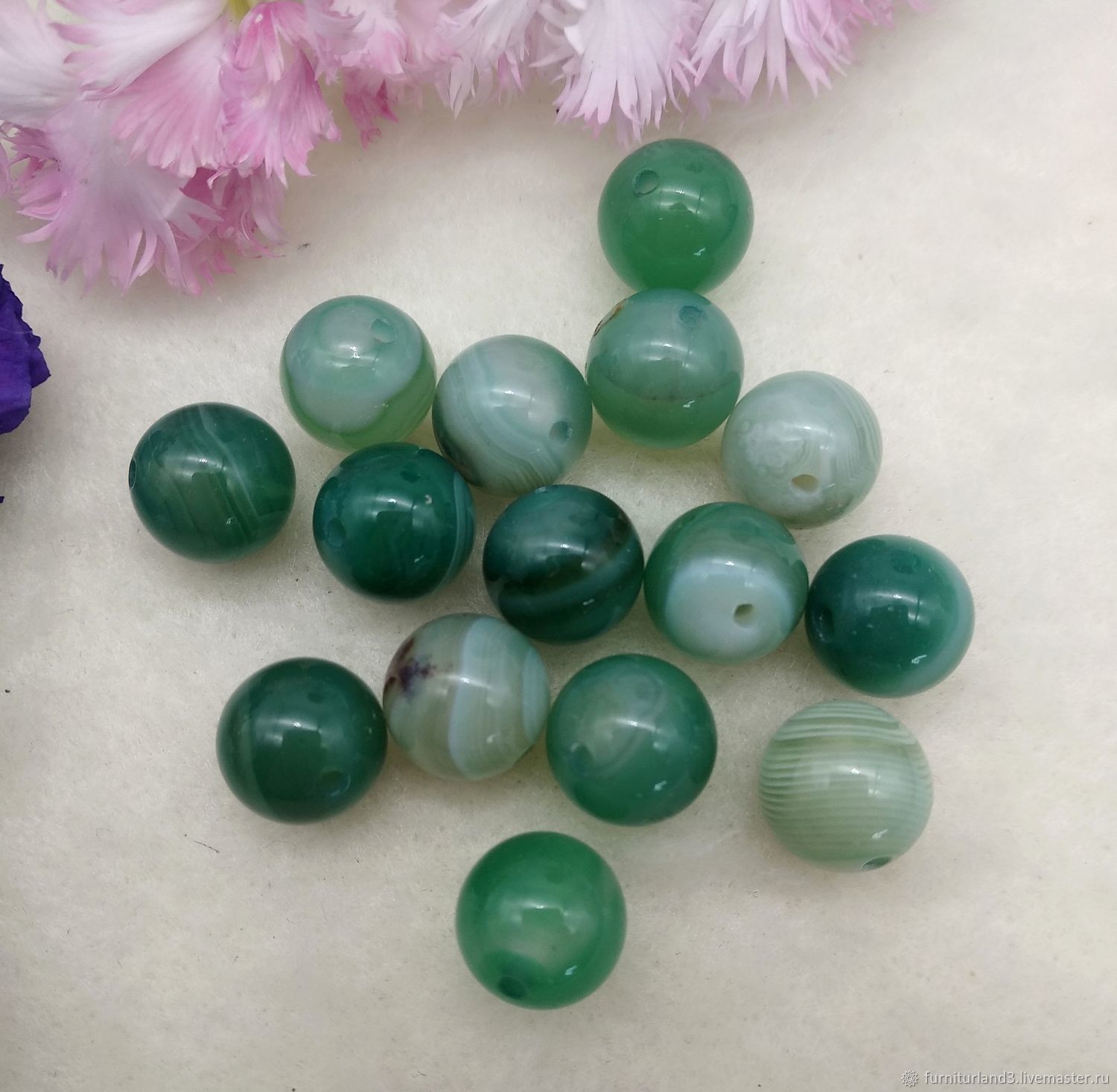 Агат зеленый 10 мм. №22 – купить на Ярмарке Мастеров – LXBWORU ...