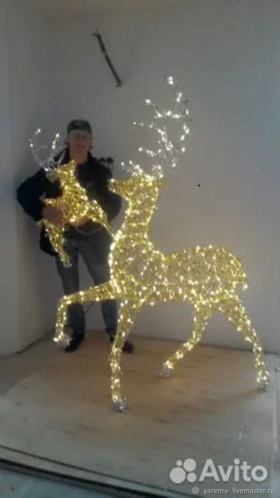 Олень новогодний светящийся в интернет-магазине Ярмарка Мастеров по ...