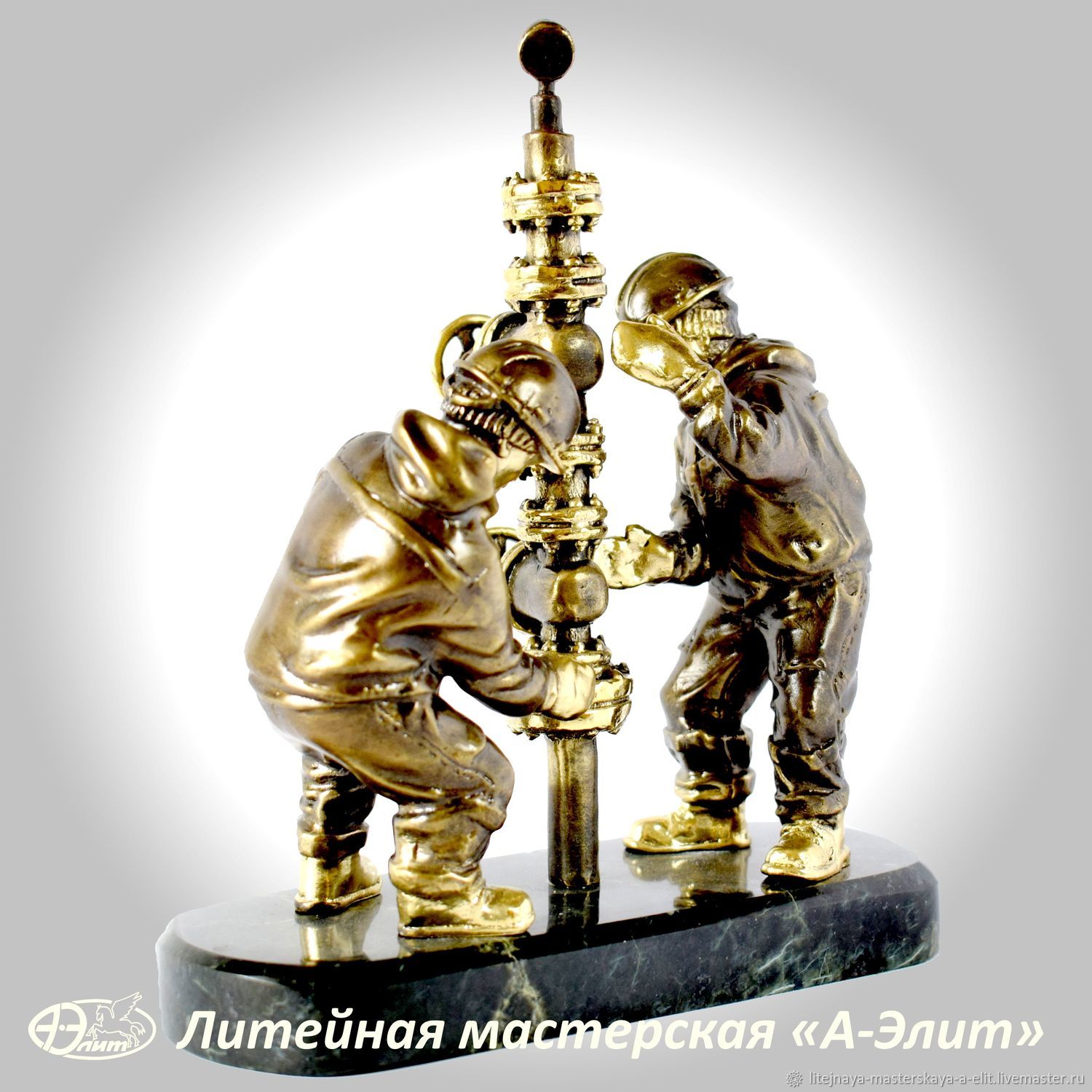 Подарок нефтянику от производителя. Бронзовая статуэтка нефтяник купить ...