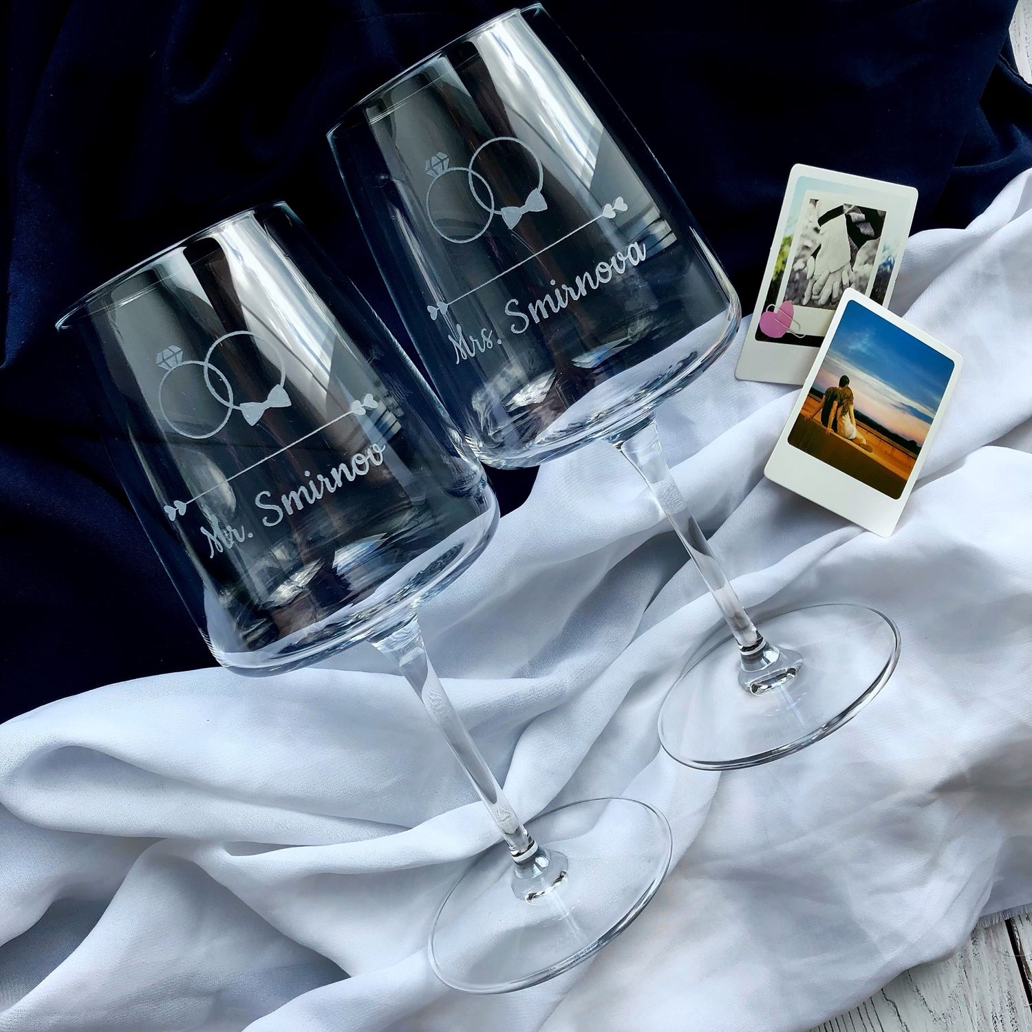Свадебные бокалы для вина с гравировкой в интернет-магазине на Ярмарке ...