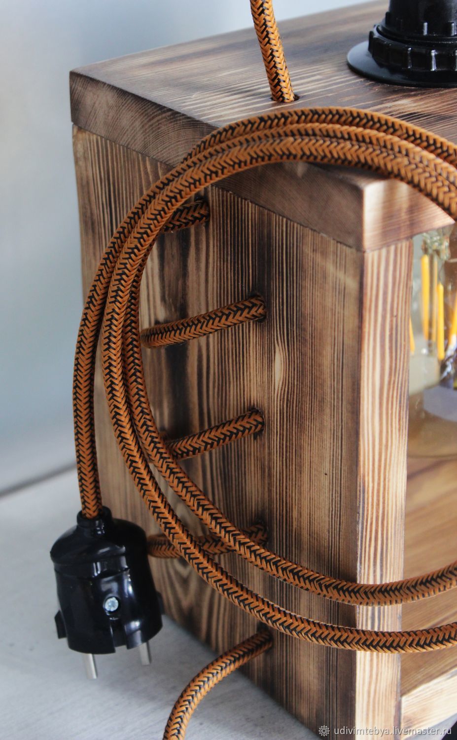 Настольный светильник из дерева "Короб" в интернет-магазине на Ярмарке ...