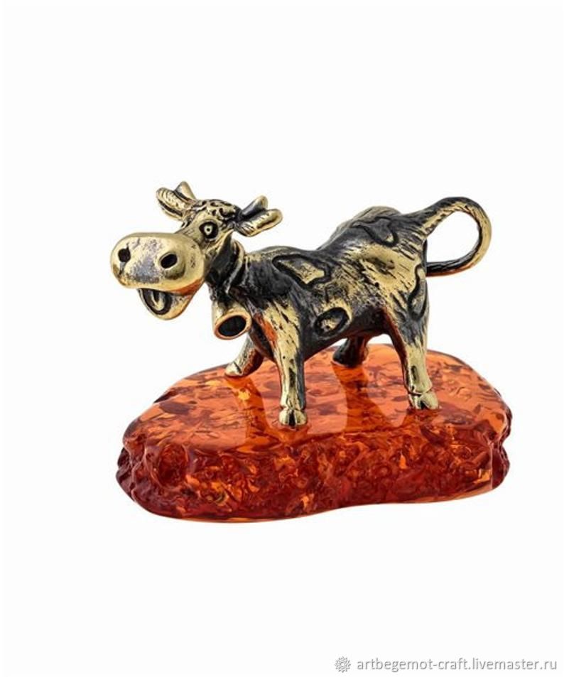 Статуэтка Фигурка Корова Коровка Буренка Янтарь купить в интернет ...