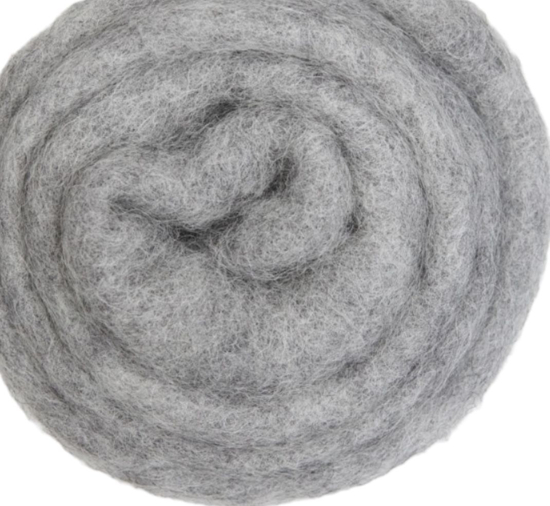 Шерсть для валяния, шерсть для прядения светло - серая в интернет ...
