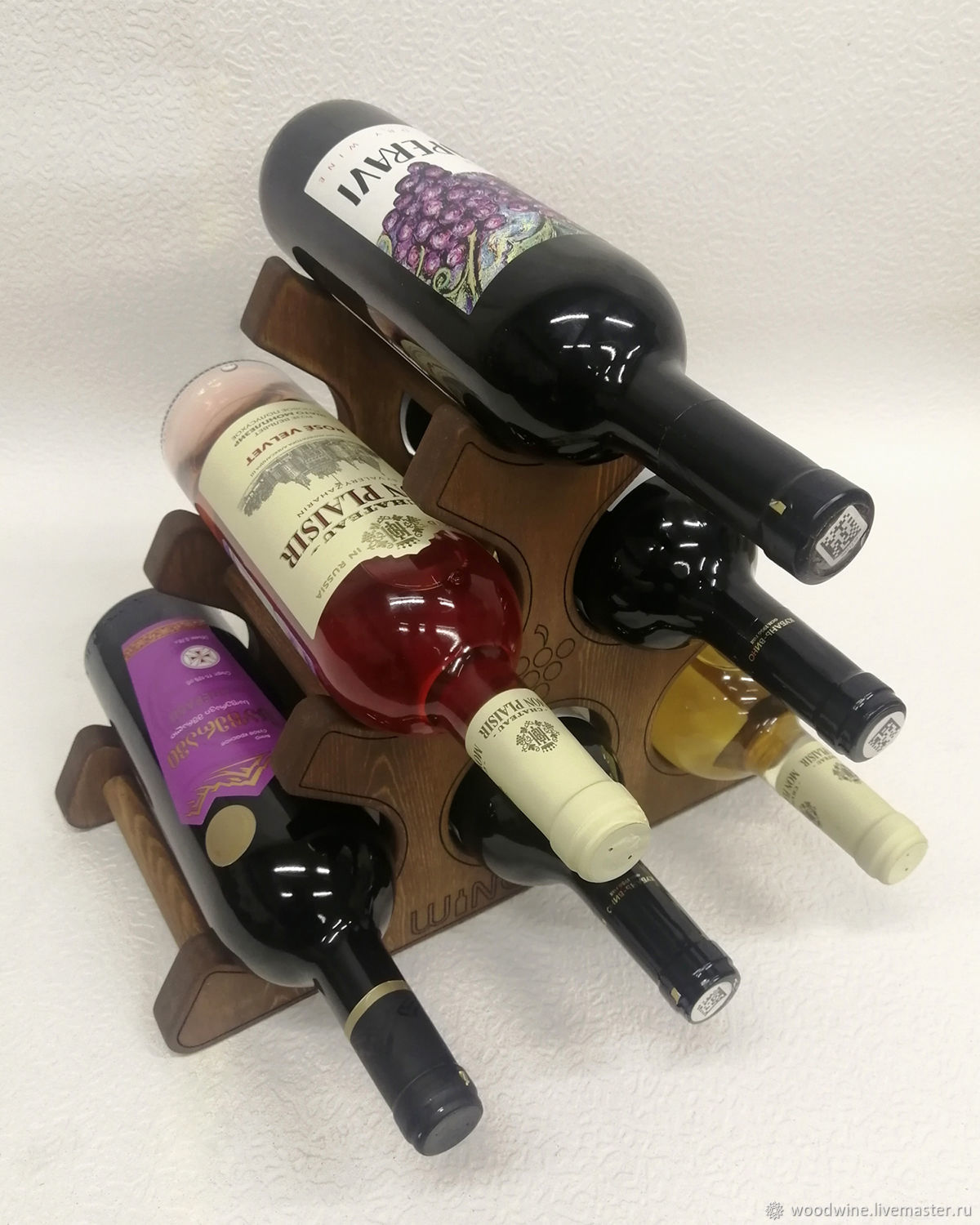 Подставка (винница) для 6 винных бутылок в интернет-магазине на Ярмарке ...