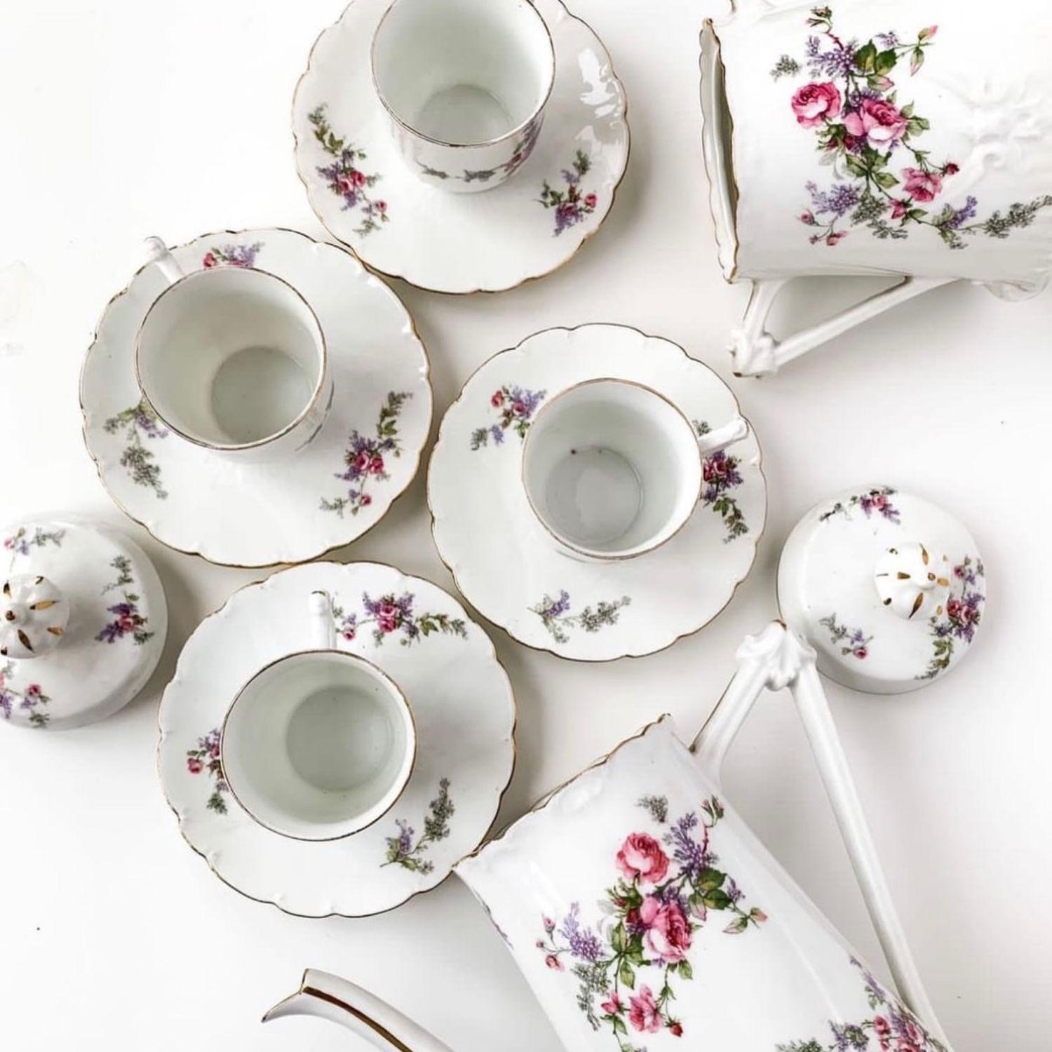 Винтаж Старинный кофейный сервиз Limoges в интернет магазине Ярмарка Мастеров по цене 18500