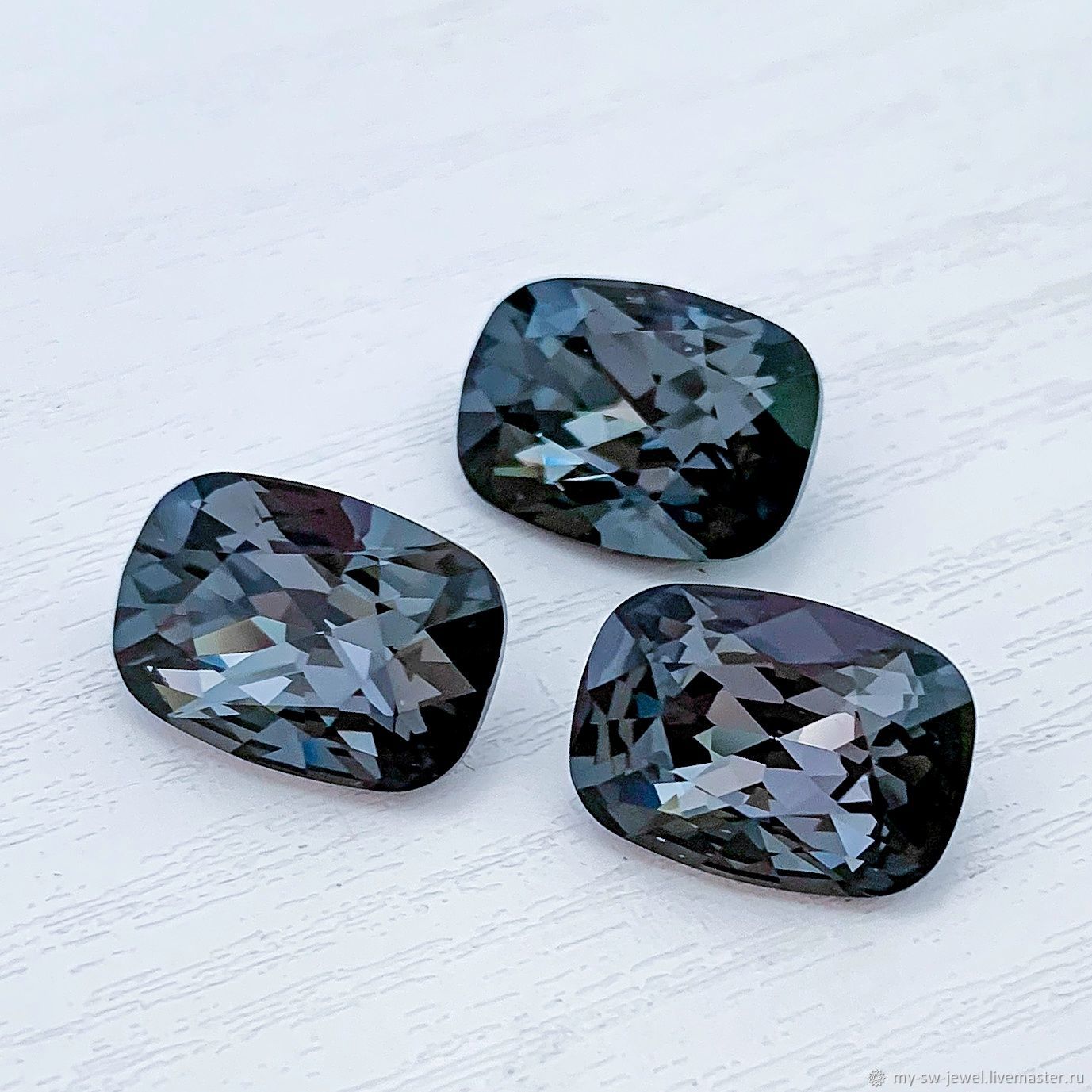 10*14 мм, Silver night, cushion Swarovski купить в интернет-магазине ...
