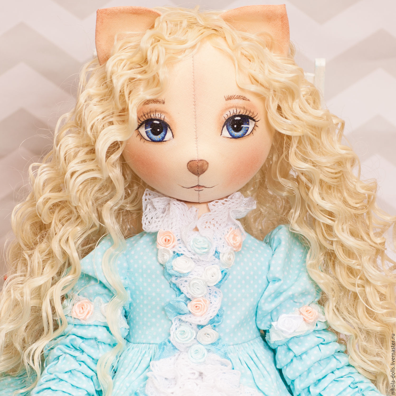 Изабель. Кошечка. Кошка. Коллекционная текстильная кукла – заказать на ...