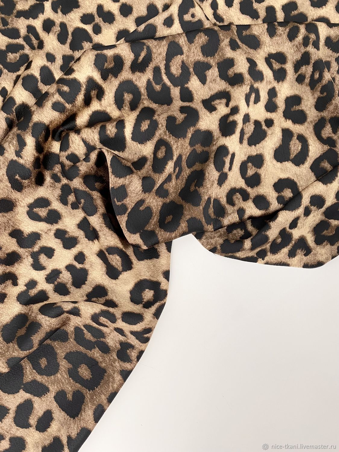 345701 плательная ткань леопардовый рисунок шелк креп, шелковый креп ...