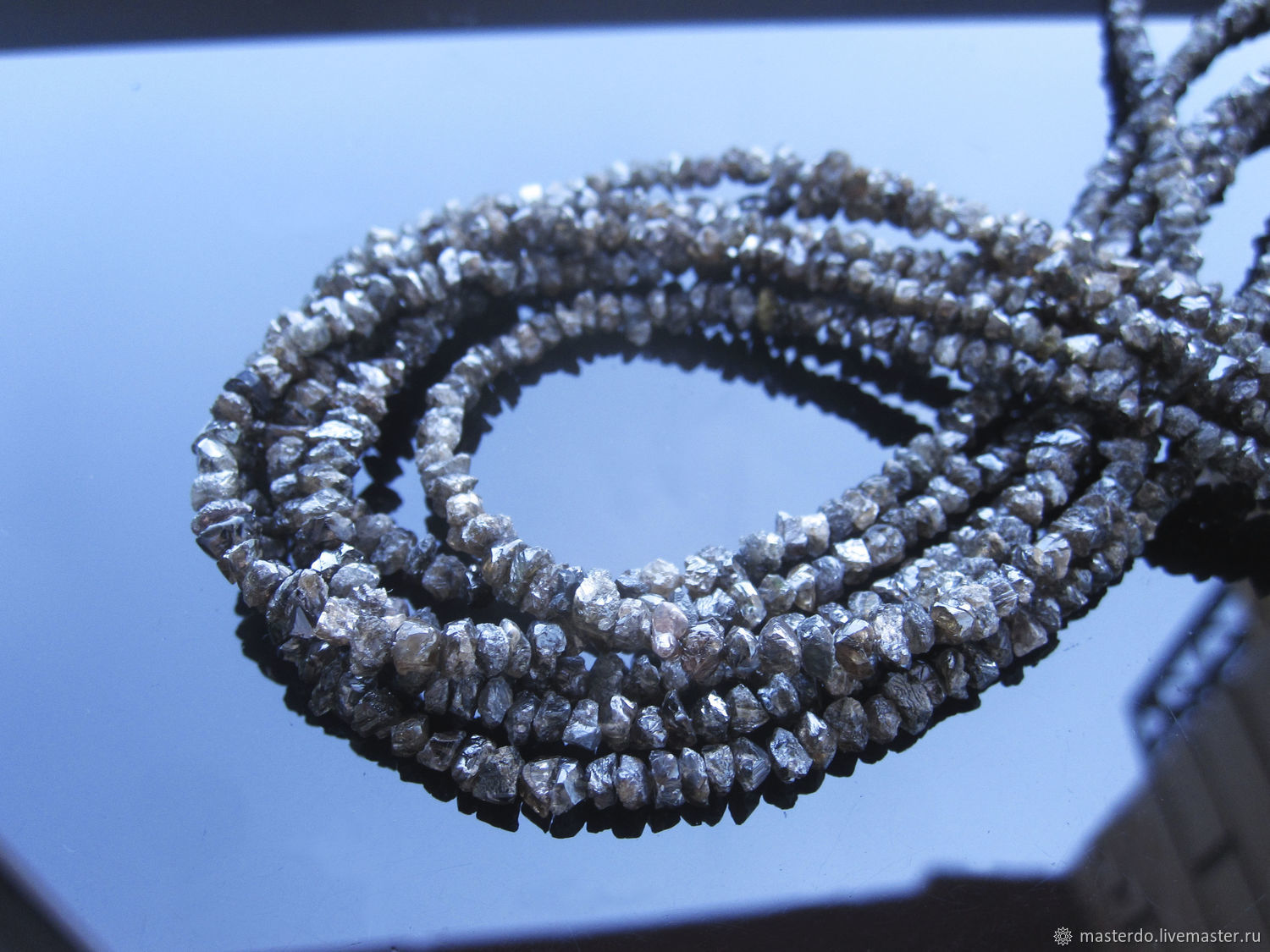 ЧЕРНЫЙ Алмаз натуральный полунить купить в интернет-магазине Ярмарка ...