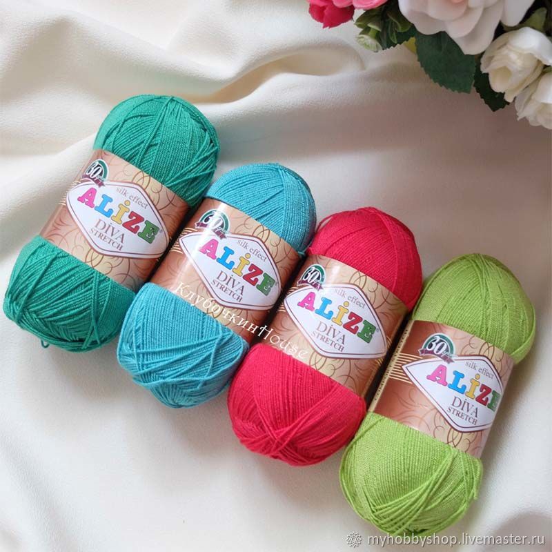 Пряжа Alize Diva Stretch купить в интернет-магазине Ярмарка Мастеров по ...