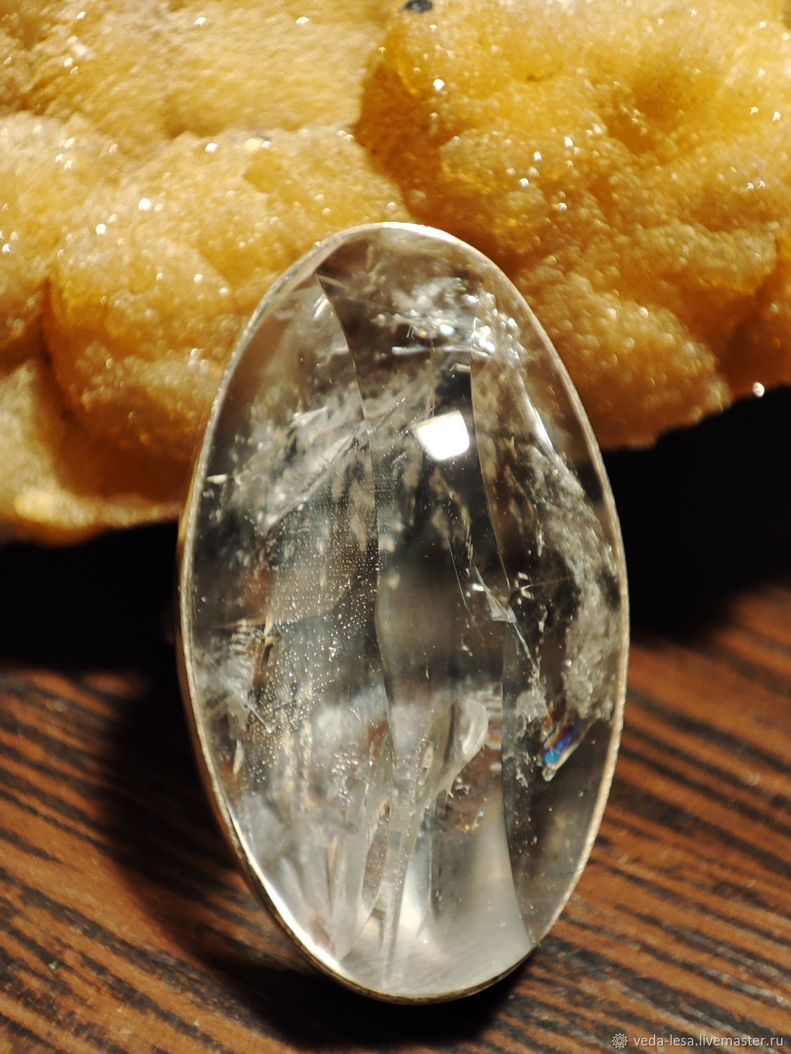 Горный хрусталь - кварц кольцо в серебре "Грани" купить в интернет ...