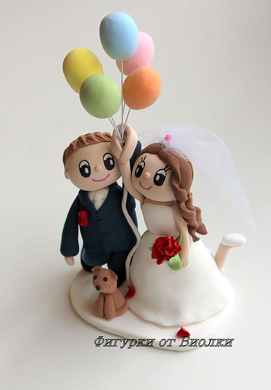 Фигурки на свадебный торт "Мы вместе - Летящие на шарах 49" в интернет ...