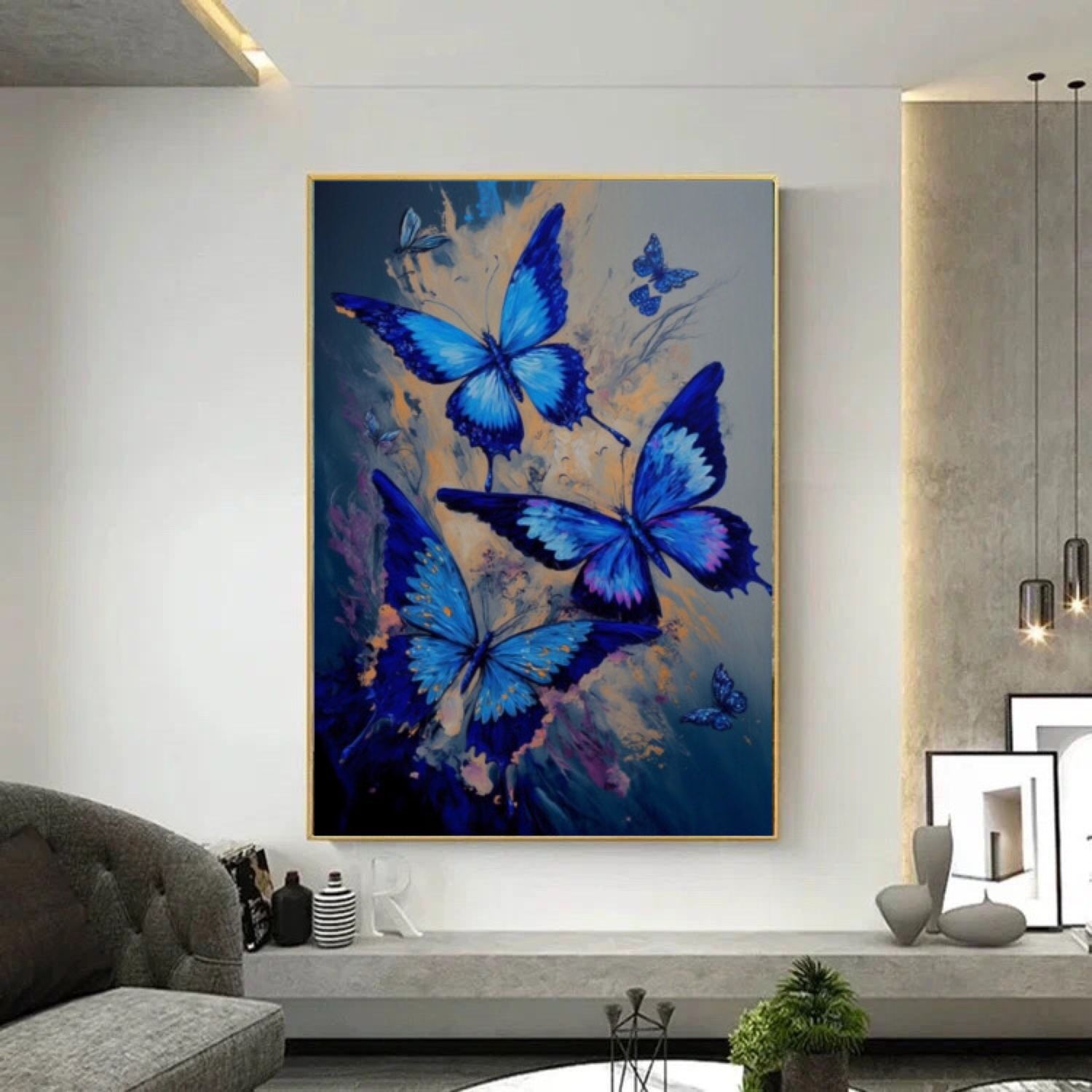 Картина маслом Бабочки Стильные картины маслом для декора интерьера в ...
