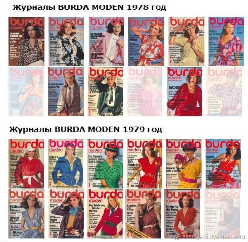 Burda Moden 1970-1979 гг. с выкройками – купить на Ярмарке Мастеров – JUYWIRU | Журналы, Москва