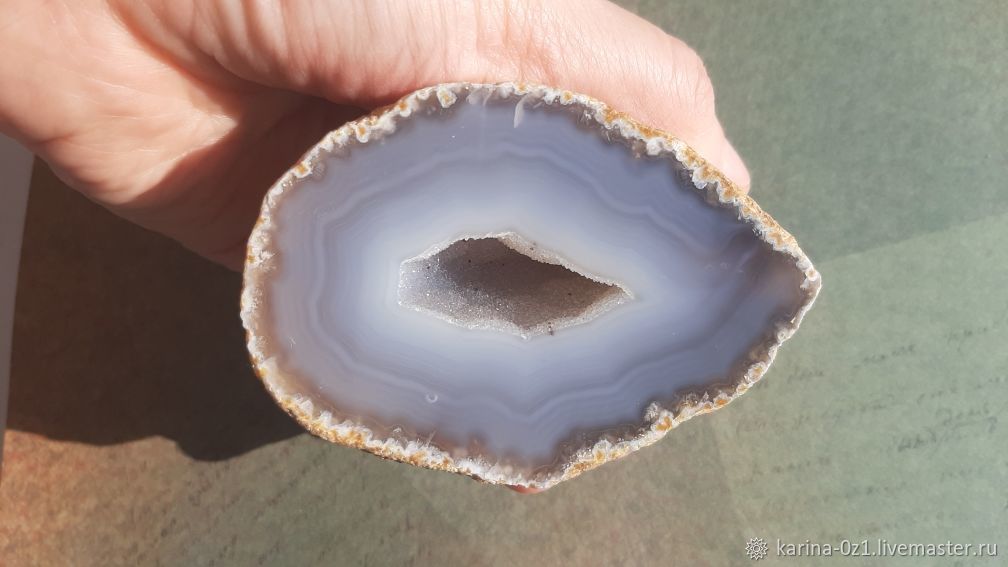 Голубой агат купить в интернет-магазине Ярмарка Мастеров по цене 3200 ...