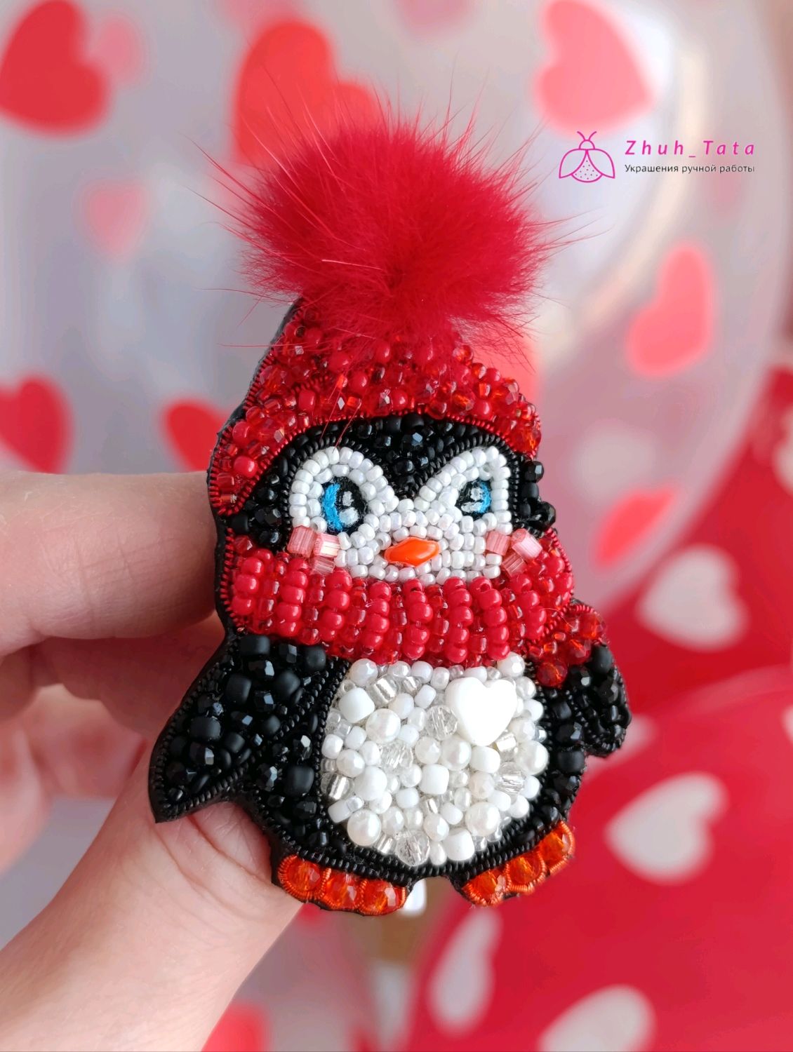 Брошь Влюбленный пингвин в интернет-магазине Ярмарка Мастеров по цене ...