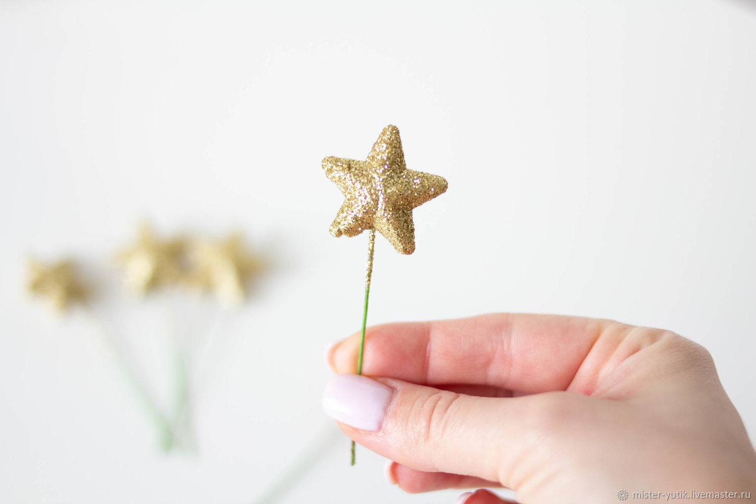Звездочки на проволоке золотистые 5 штук в интернет-магазине на Ярмарке ...