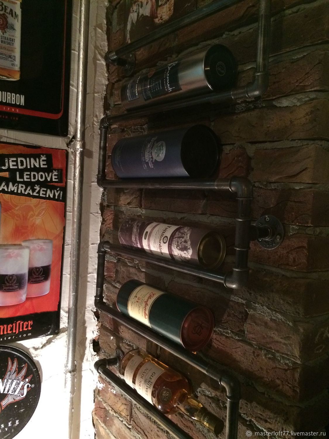 LOFT-стеллаж для бара в интернет-магазине на Ярмарке Мастеров | Полки ...