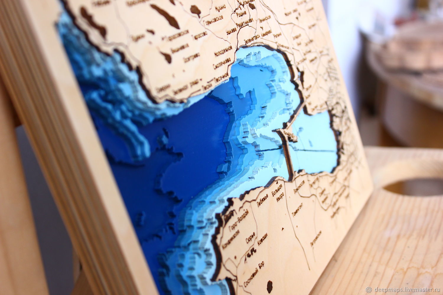 Карта Финского залива с глубинами, 26*20 см, 7 слоёв купить в интернет-магазине Ярмарка Мастеров ...