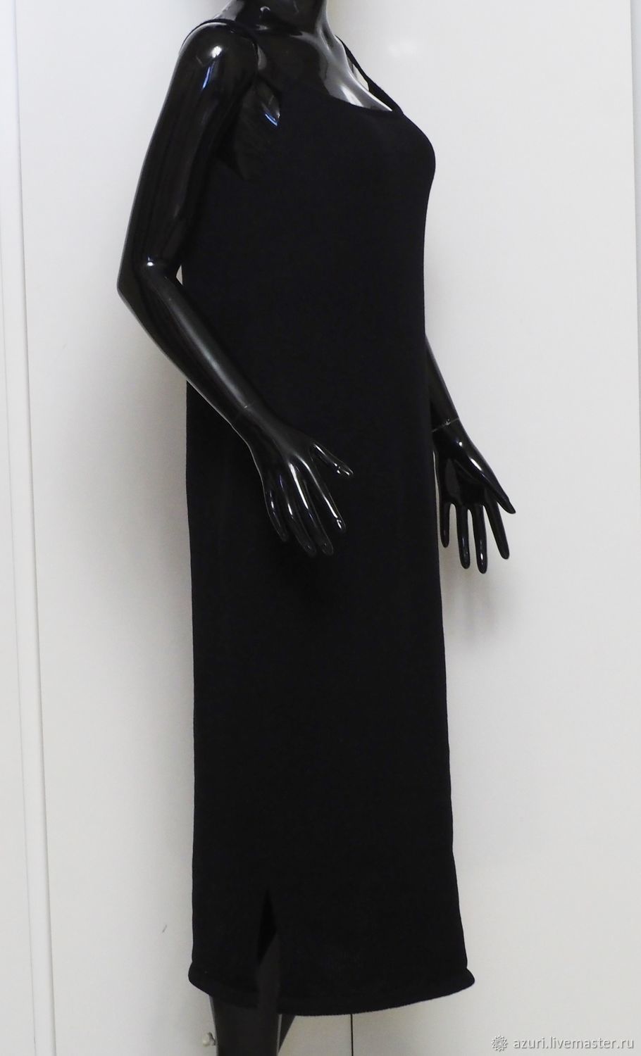 Платья: платье-майка из мериноса черное платье вязаное женское – купить ...